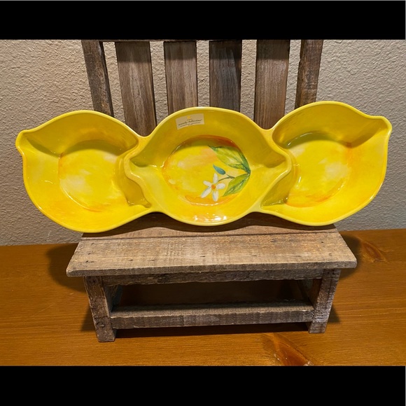 Wendy Bellissimo | Dining | Lemon 3 Compartment Serving Bowls Farmhouse ...